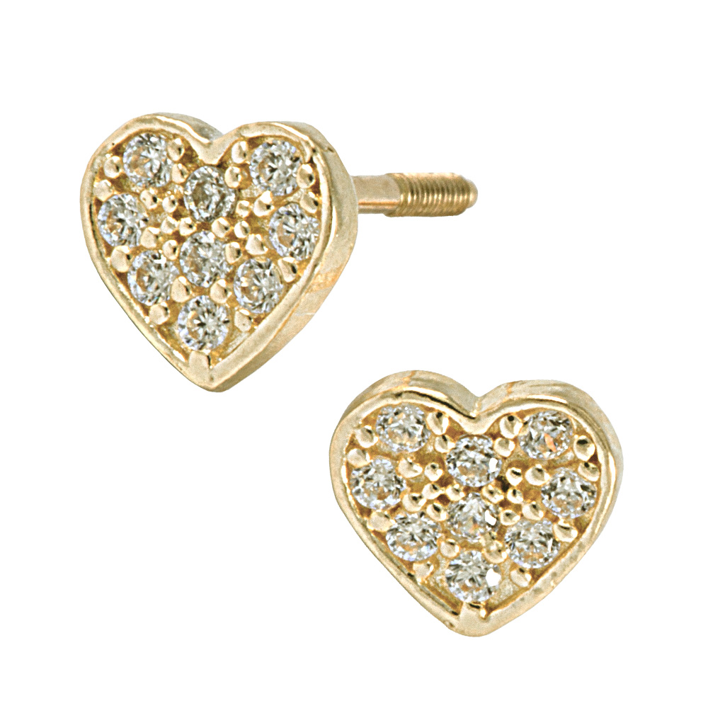 Gold Heart Earrings | H. Williams Jewellery